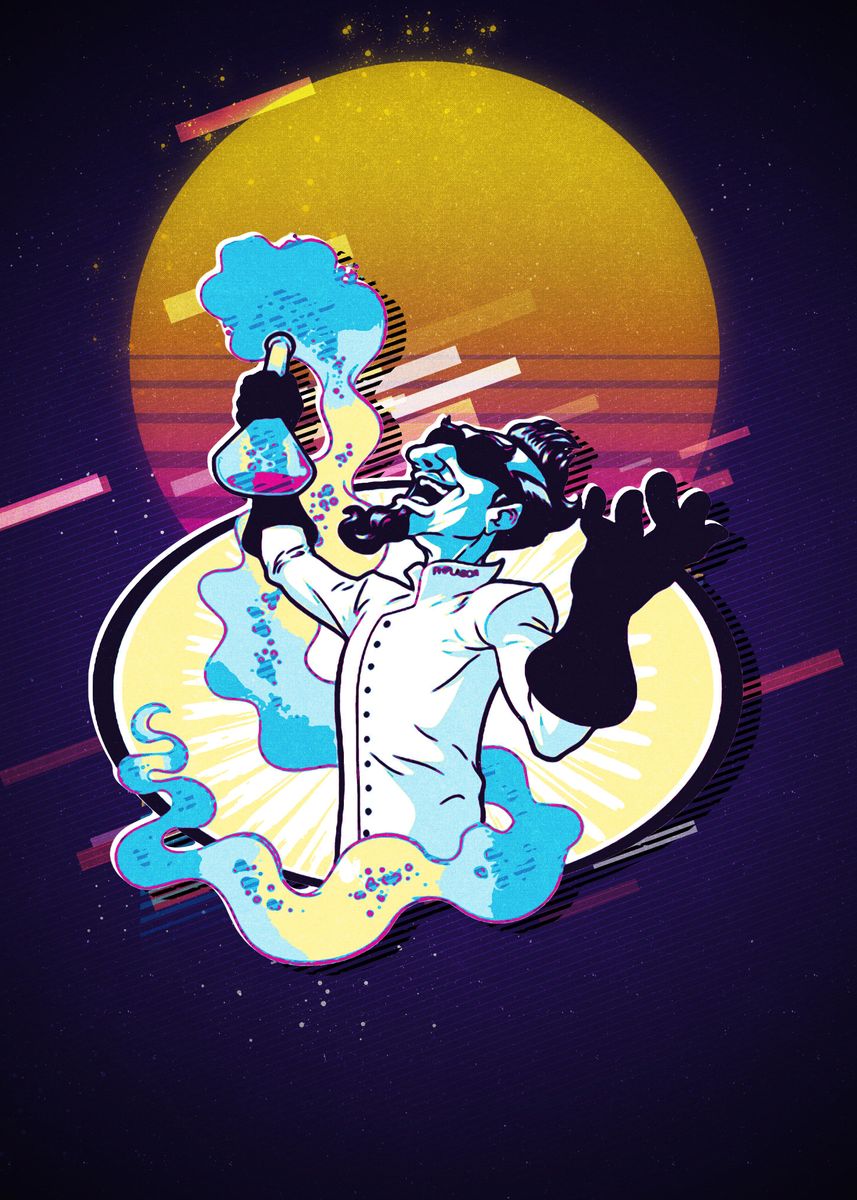 'scientist' Poster, picture, metal print, paint by Moranroy | Displate