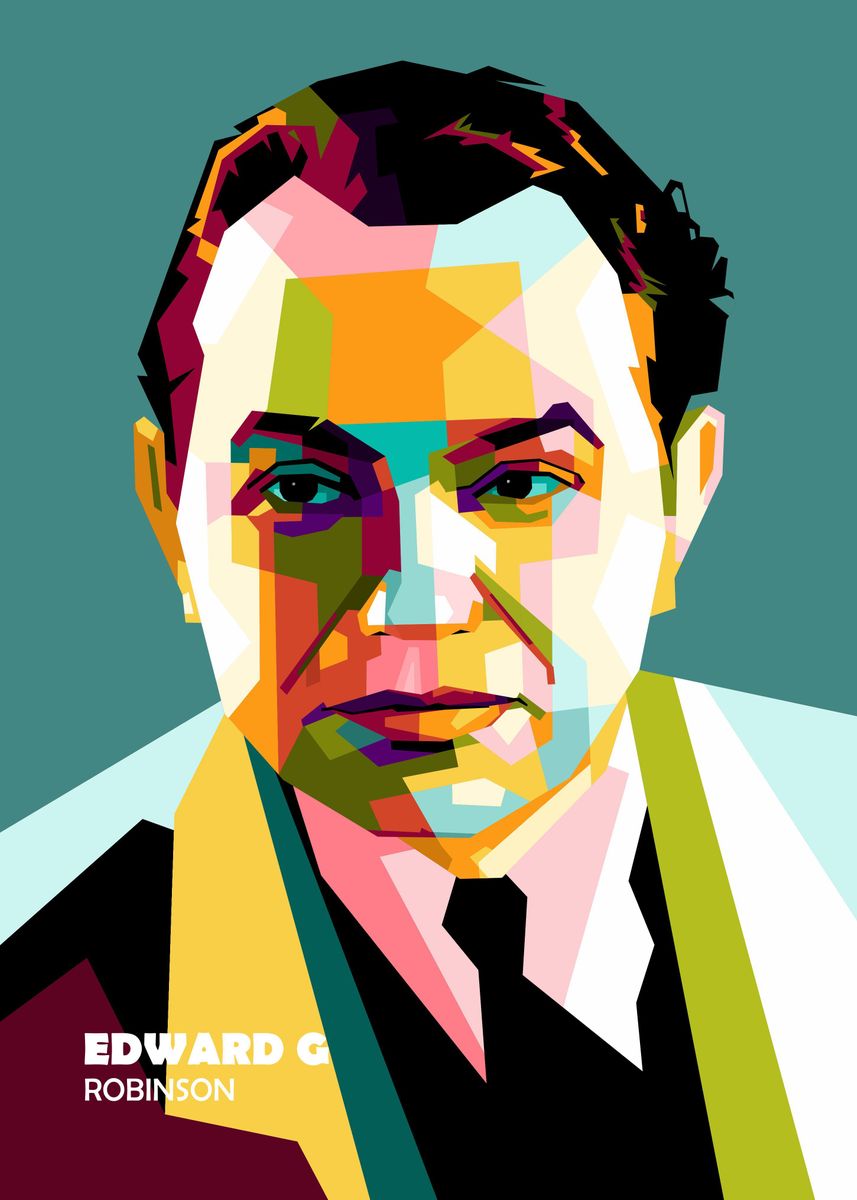 'EDWARD G ROBINSON' Poster, picture, metal print, paint by AMIRUDIN 06 | Displate