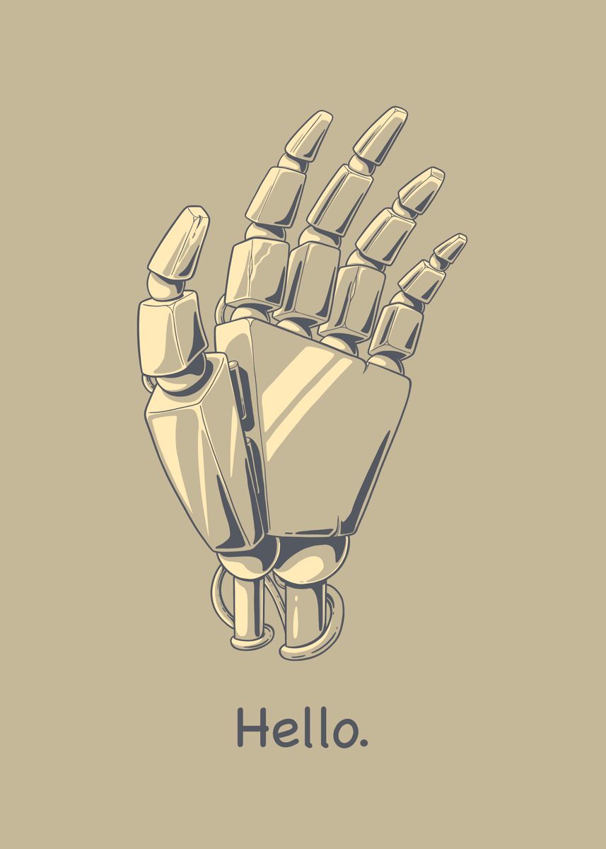 'Hello Robo Hello World' Poster by Patrik | Displate