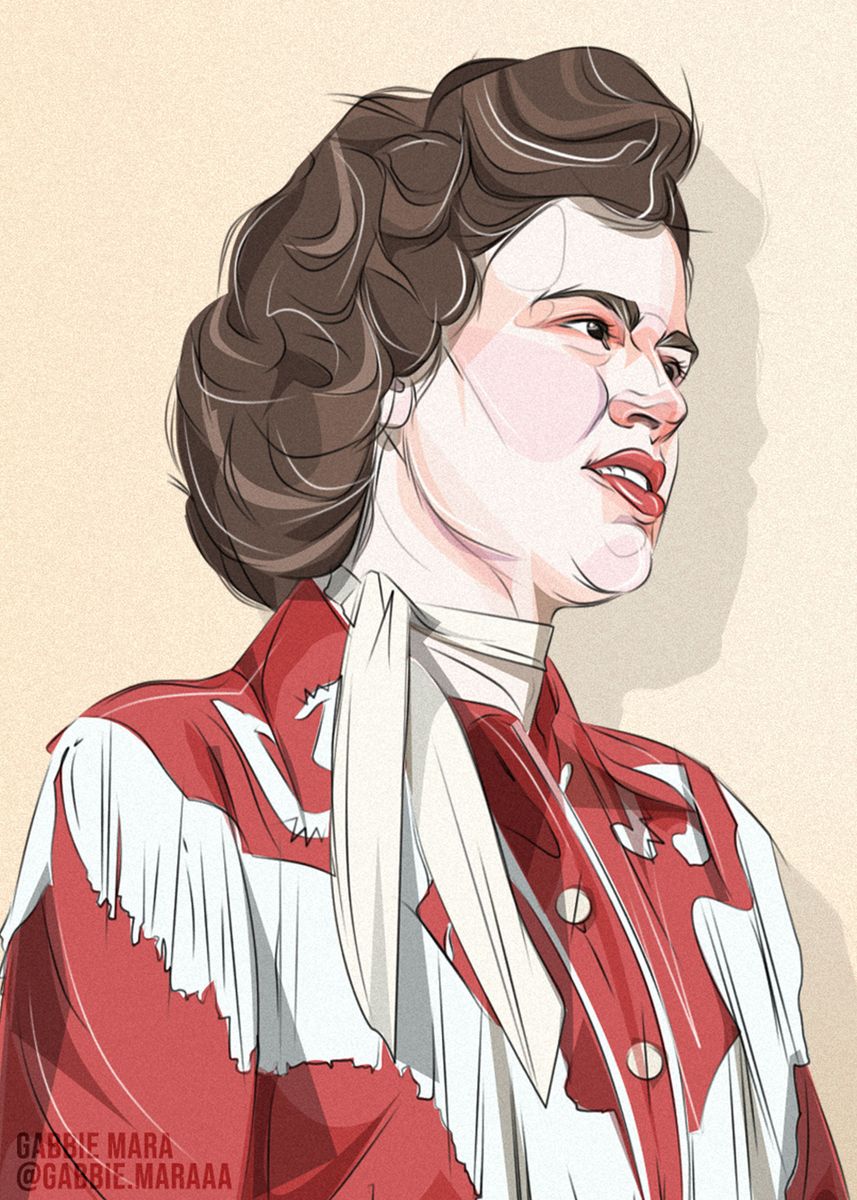 'Patsy Cline' Poster, picture, metal print, paint by Gabbie Mara | Displate