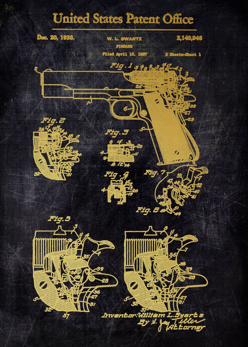 'firearm' Poster by MAXART DESIGN | Displate