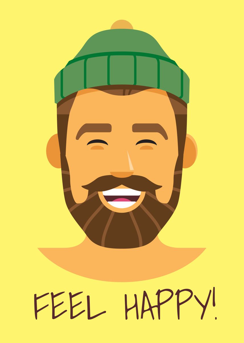 'Happy Lumberjack ' Poster, picture, metal print, paint by Max ...