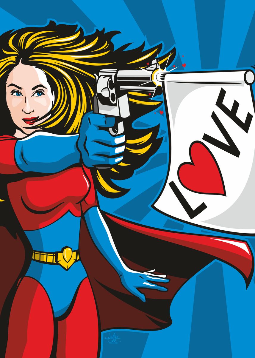 'Love Gun' Poster by Jamie Lee | Displate