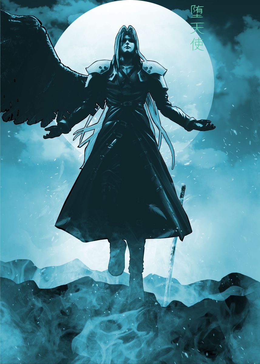 'The Fallen Angel' Poster, picture, metal print, paint by Huli | Displate