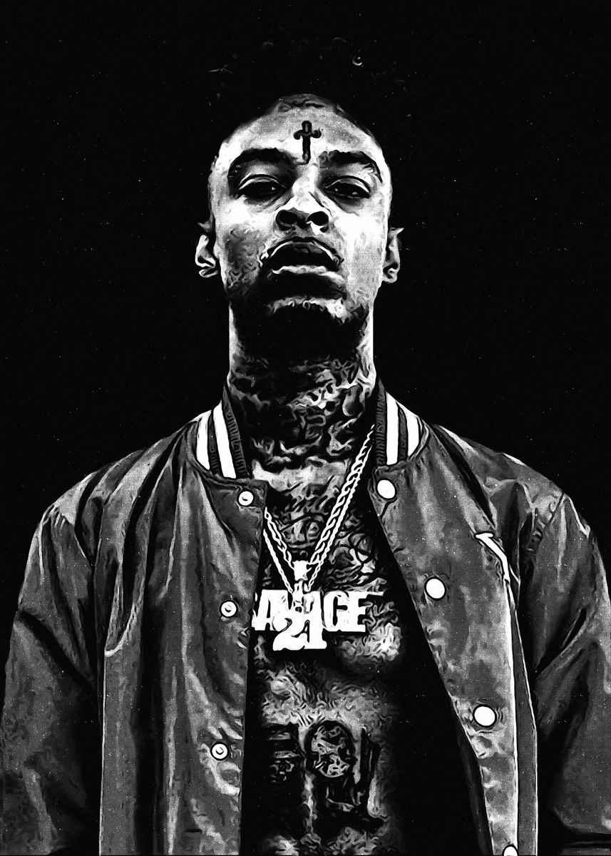 '21 SAVAGE' Poster, picture, metal print, paint by Most Popular Cult ...