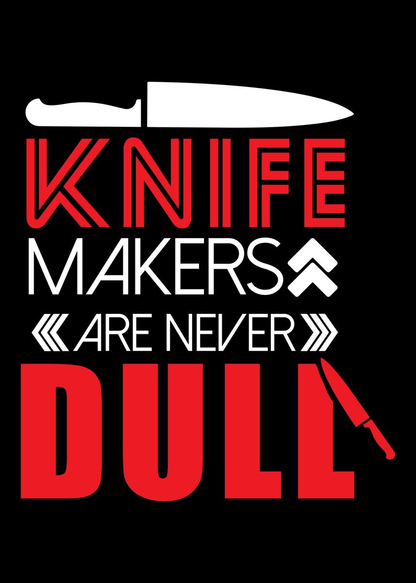 'Knife Maker Blacksmith' Poster, picture, metal print, paint by ...
