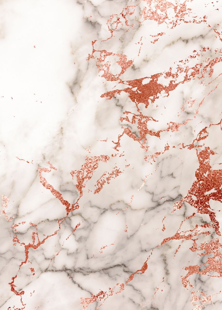 'Rose Gold Marble 05' Poster by Aloke Design | Displate
