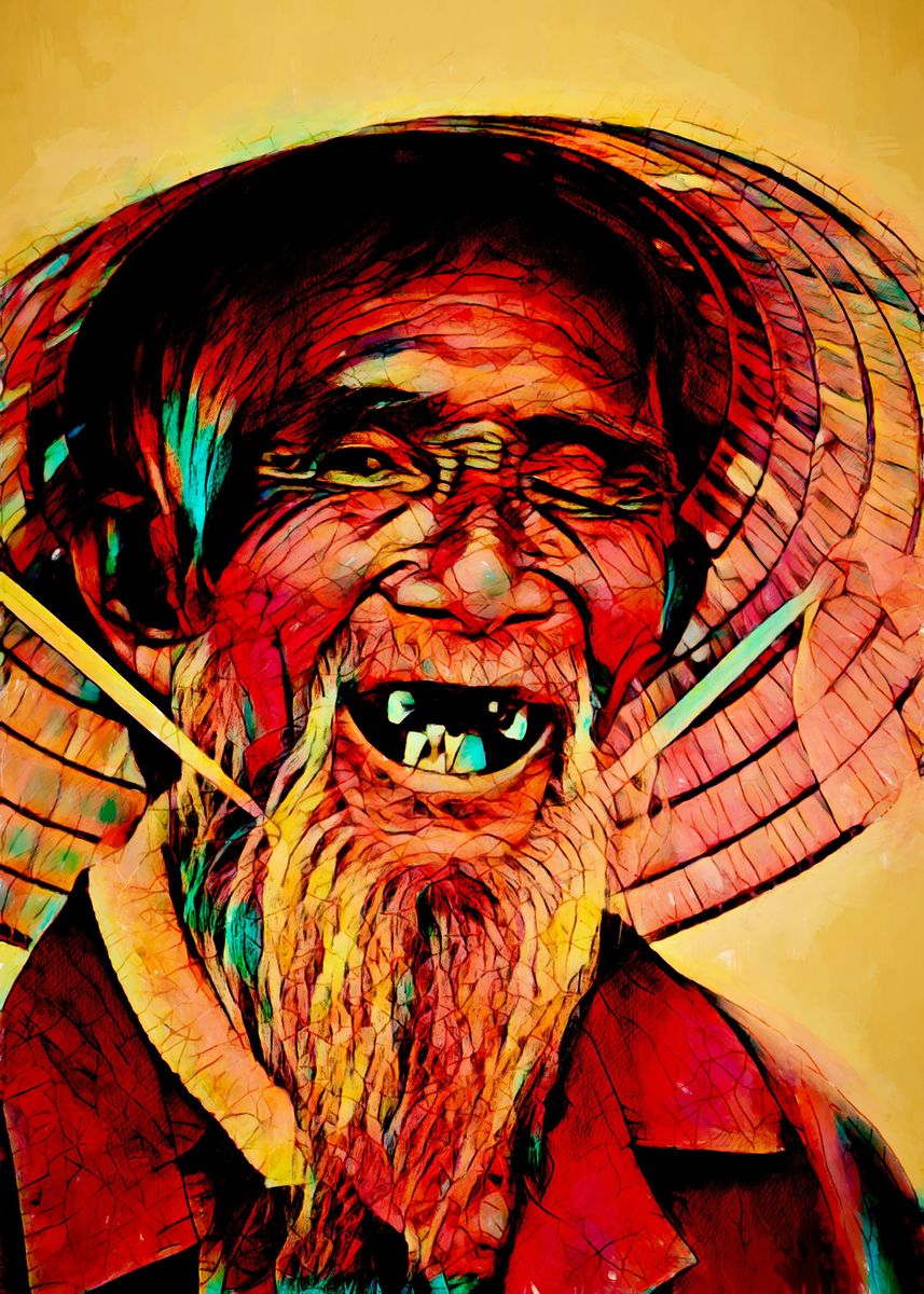 'Jolly Old Man' Poster, picture, metal print, paint by Aivaras ...