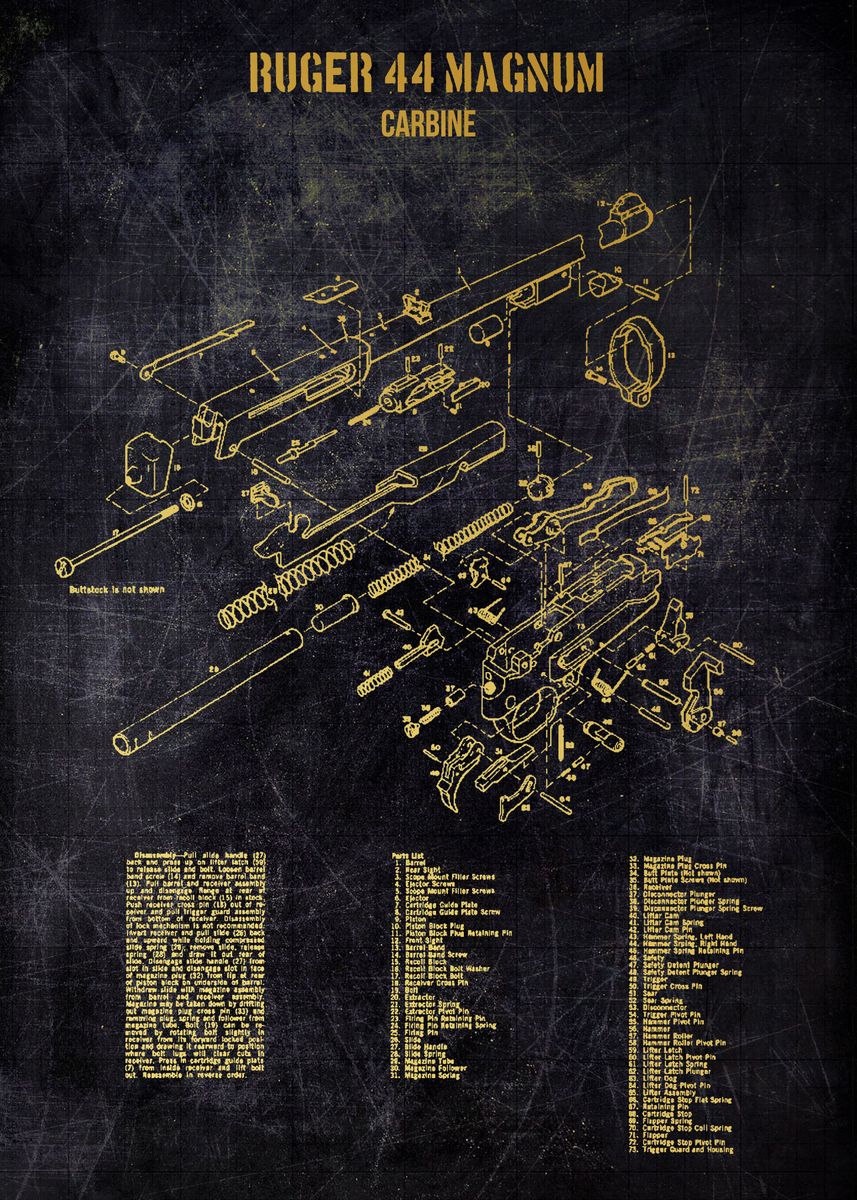 'ruger 44 magnum ' Poster, picture, metal print, paint by MAXART DESIGN ...