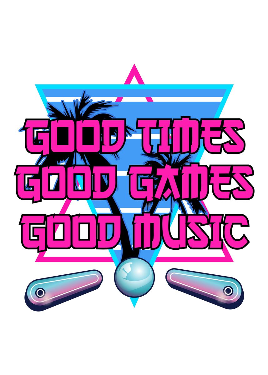 'Vaporwave 80s 80th Pinball' Poster, picture, metal print, paint by ...