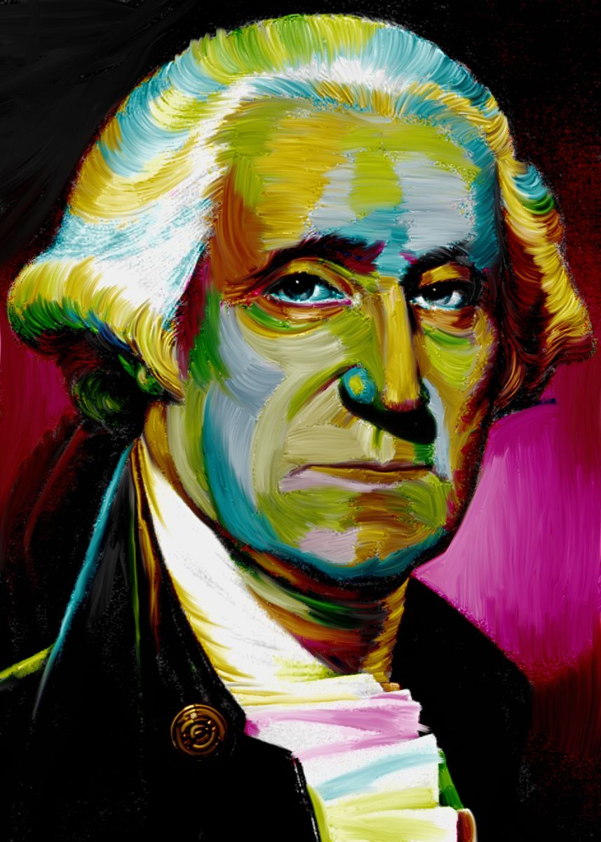 'George Washington' Poster, picture, metal print, paint by ...