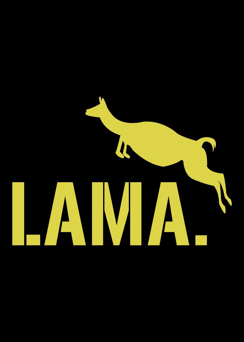 'LAMA' Poster, picture, metal print, paint by John DonJoe | Displate