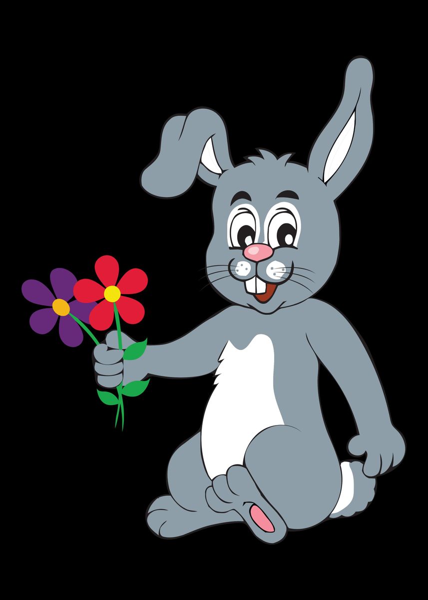 'Bunny Rabbit Cony' Poster, picture, metal print, paint by Sebastian ...