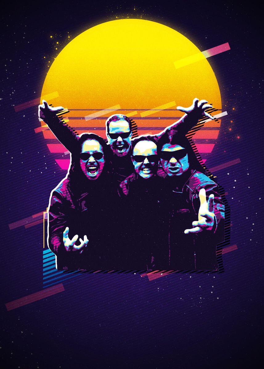 'The Greatest rock bands al' Poster, picture, metal print, paint by ...