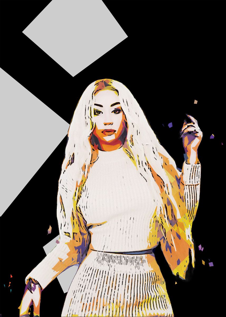 'Iggy Azalea' Poster, picture, metal print, paint by OOM TEAM | Displate