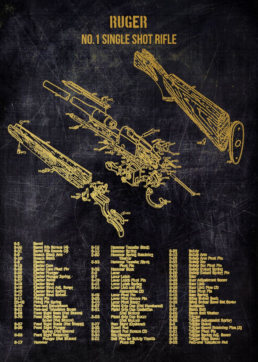 'ruger' Poster, picture, metal print, paint by MAXART DESIGN | Displate