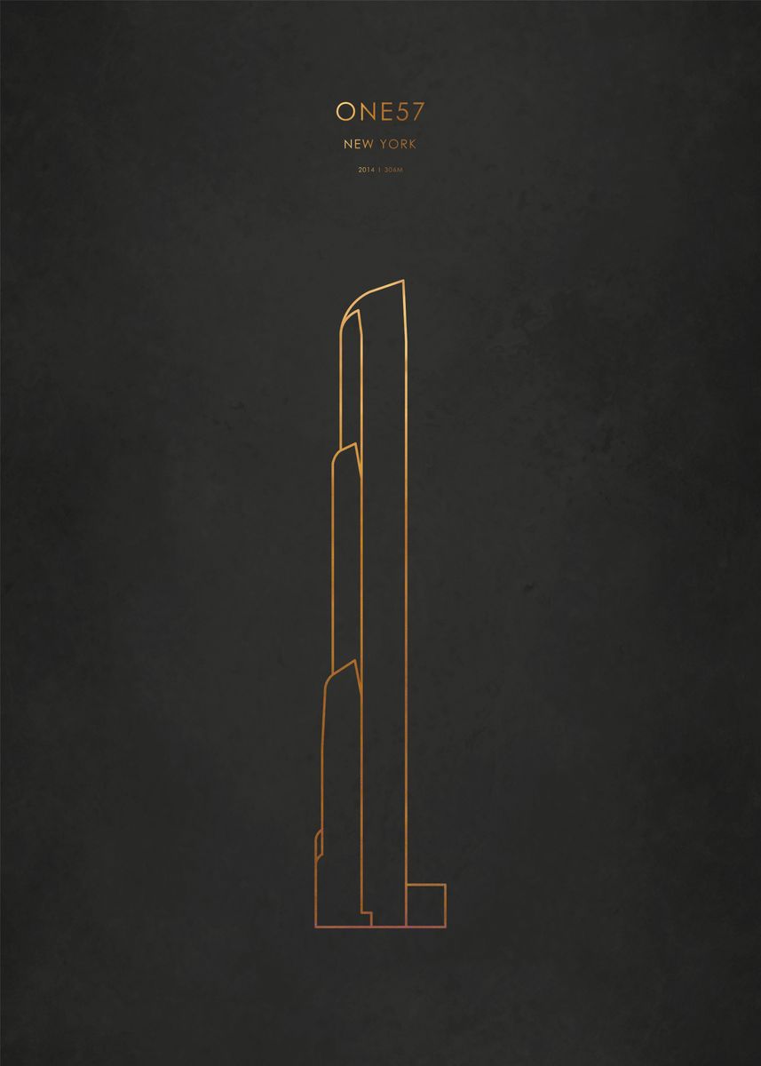 'One57 Tower Building Icon' Poster by Alo | Displate