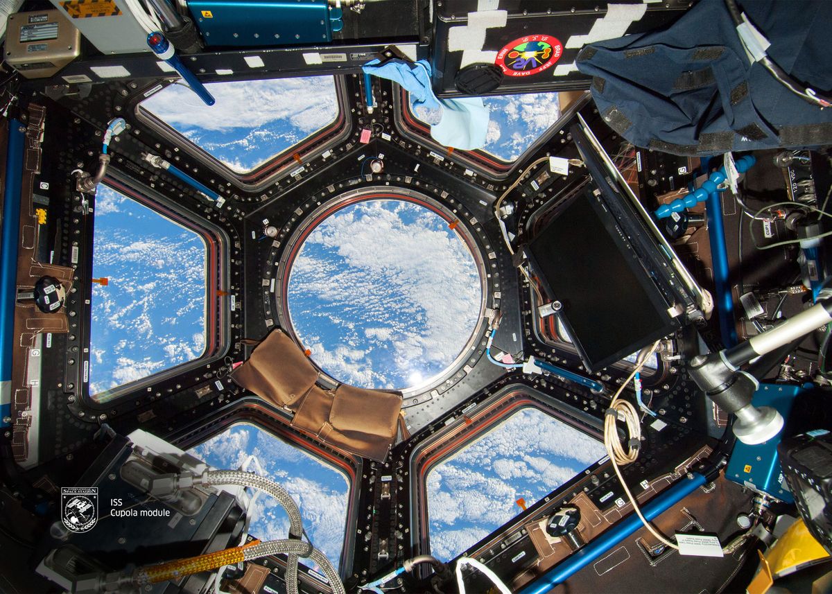 'ISS Cupola module' Poster by Synthwave 1950 | Displate