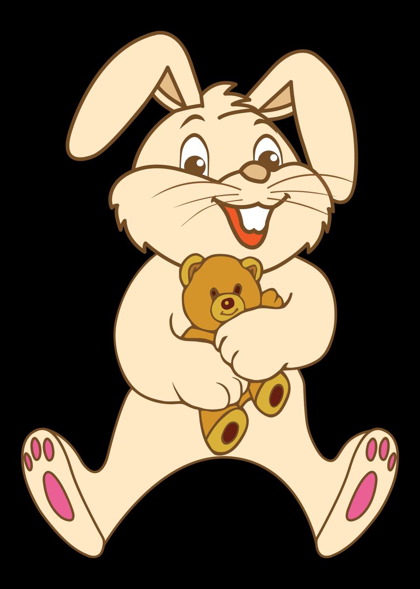 'Bunny Rabbit Cony' Poster, picture, metal print, paint by Sebastian ...