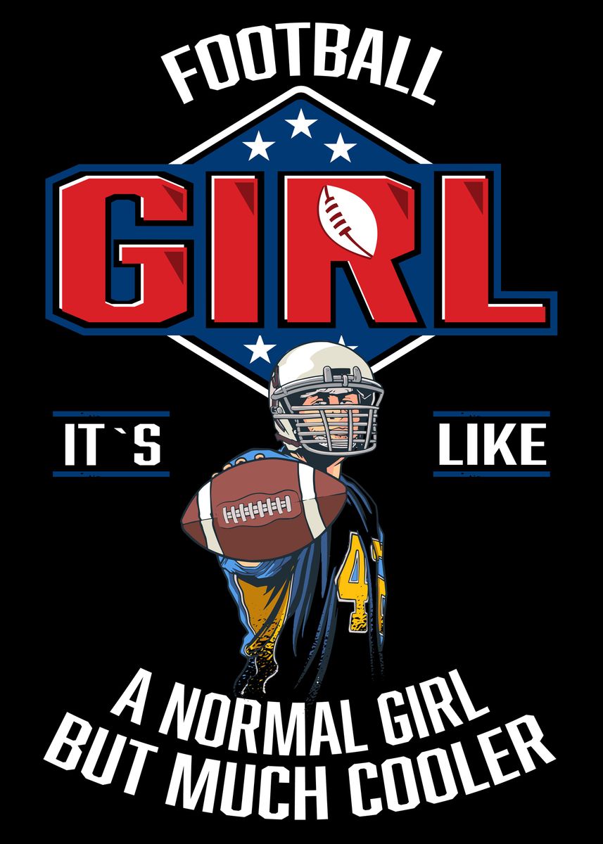 'Football Player Girl Gift' Poster by StefanART | Displate