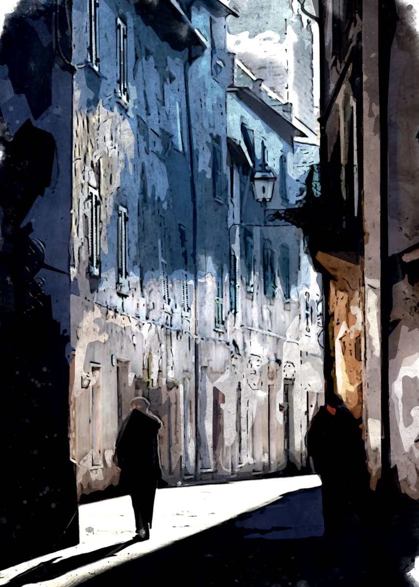'Strangers Passing By ' Poster, picture, metal print, paint by ISAAC ...