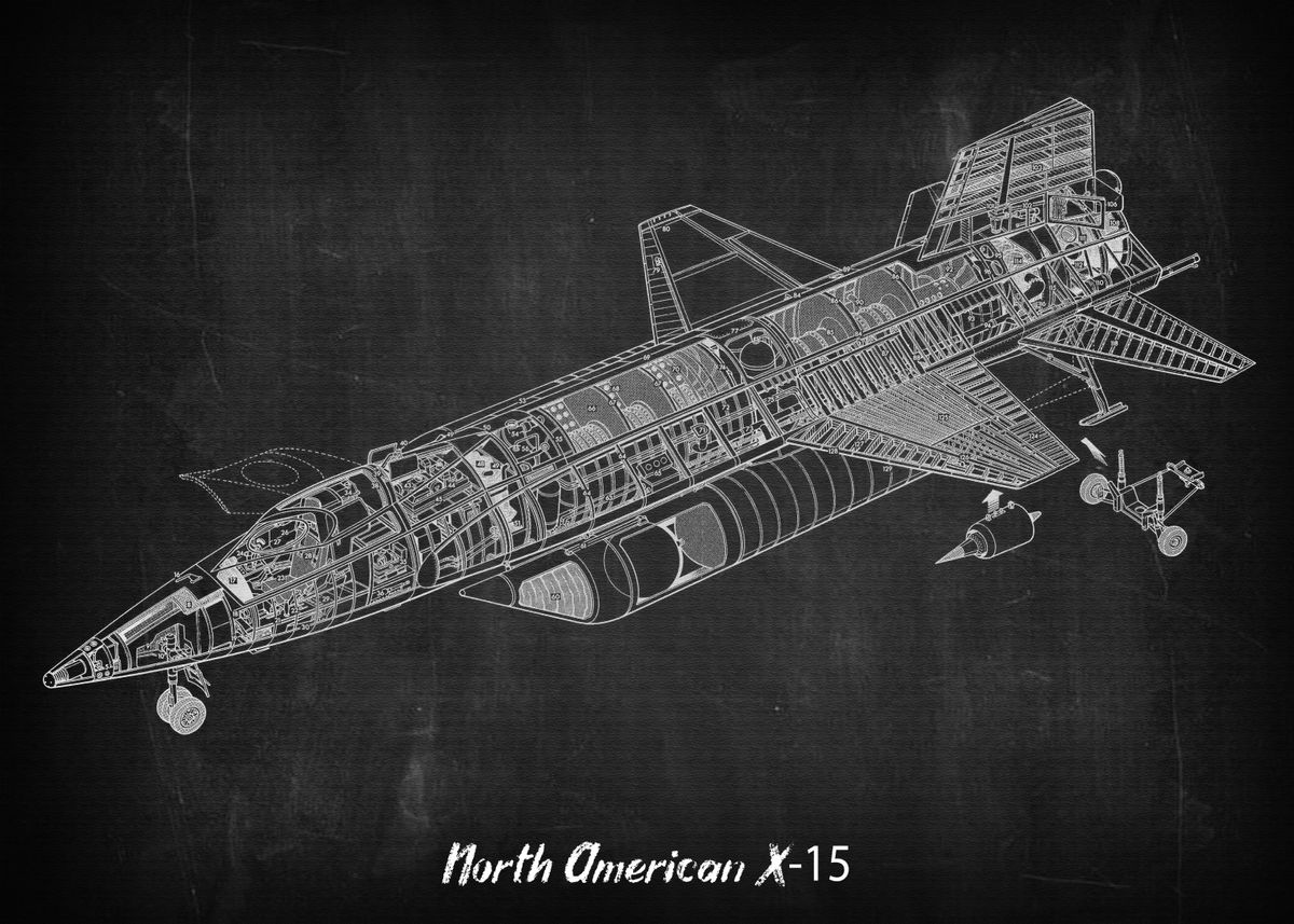'North American X15' Poster by MICHAEL BRUNS PLATES | Displate
