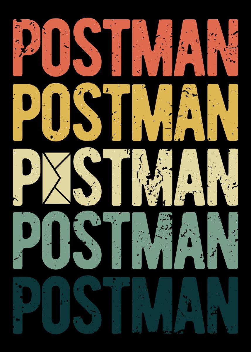 'postman' Poster, picture, metal print, paint by Hexor | Displate