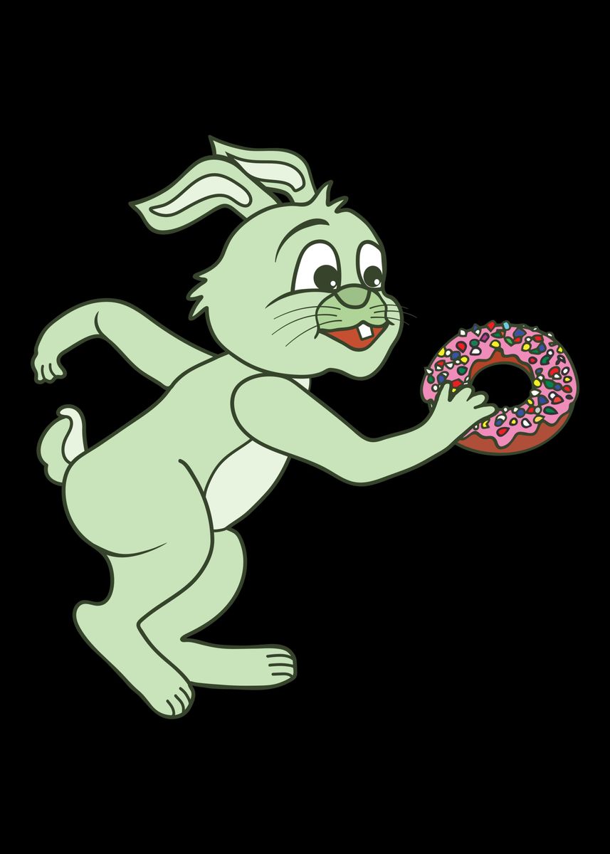 'Bunny Rabbit Cony' Poster, picture, metal print, paint by Sebastian ...