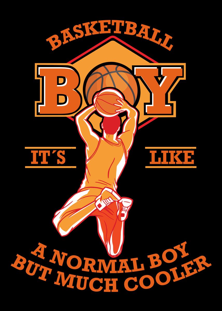 'Basketball Player Boy Gift' Poster, picture, metal print, paint by ...
