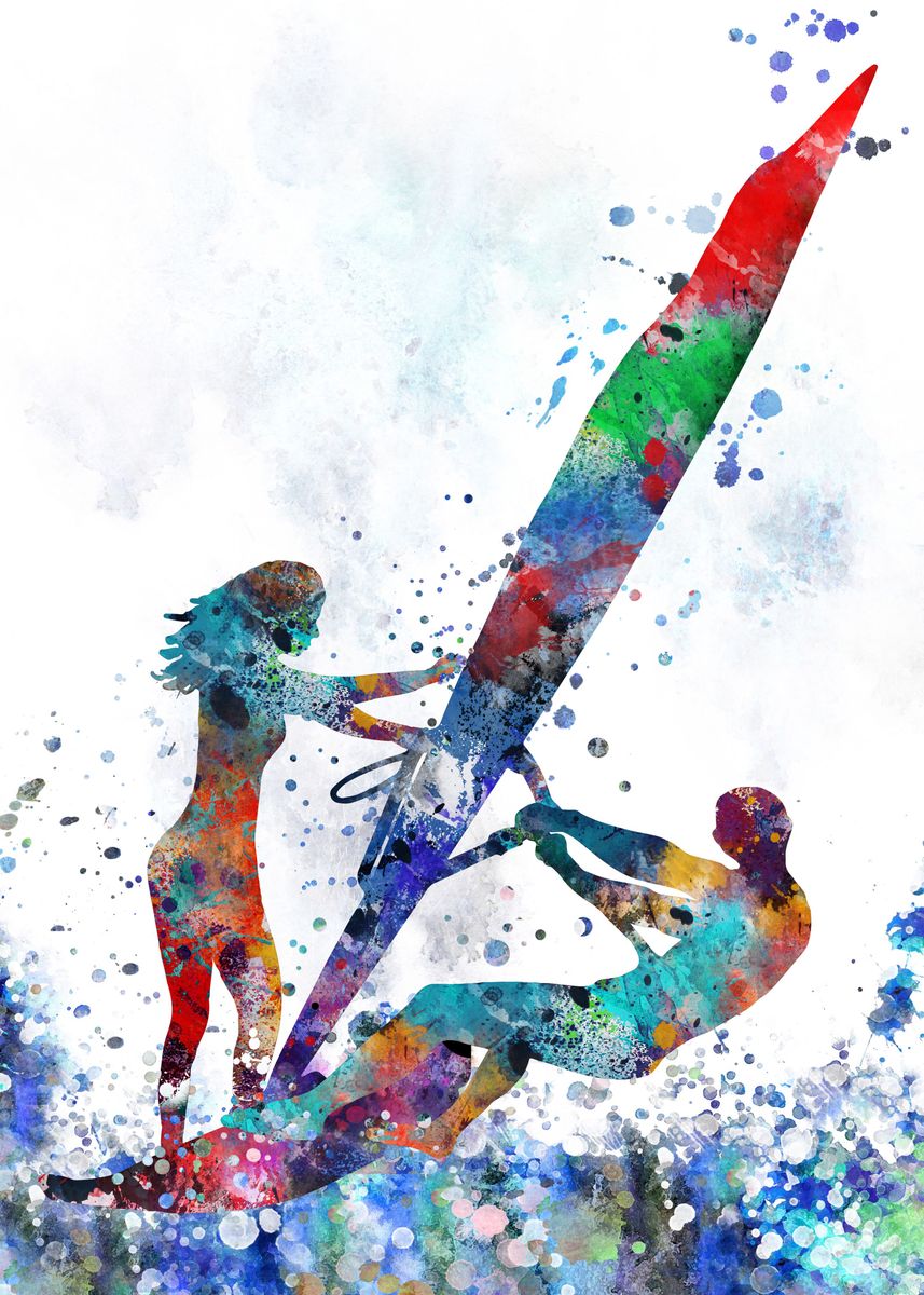 'Windsurfer ' Poster by RosaliasArt | Displate