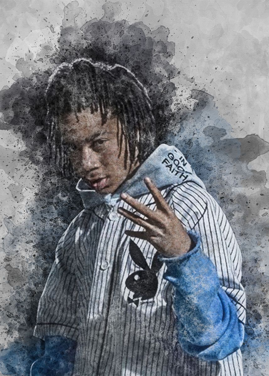 'YBN Nahmir' Poster, picture, metal print, paint by BQY STUDIO | Displate