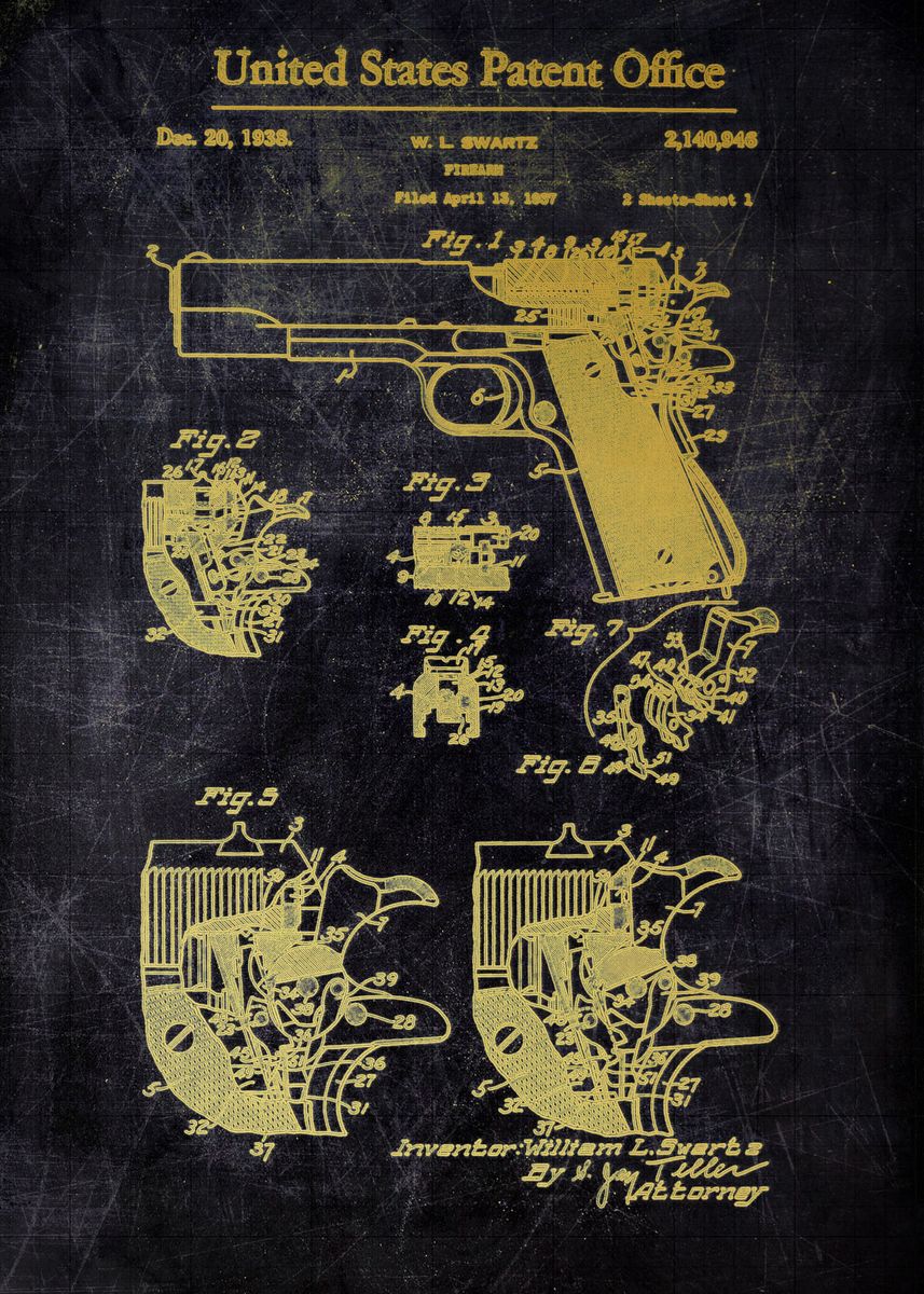 'colt firing pin safety' Poster, picture, metal print, paint by MAXART ...