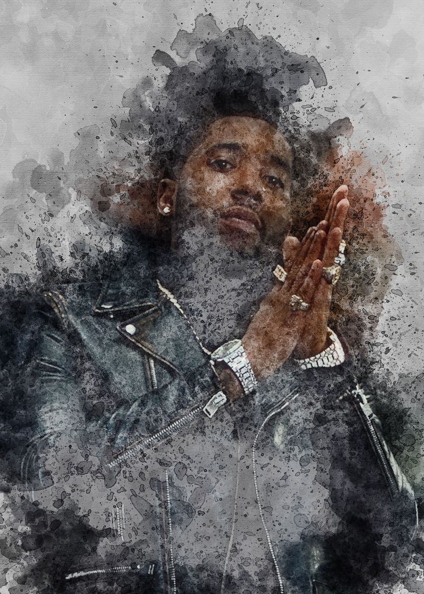 'YFN Lucci' Poster, picture, metal print, paint by BQY STUDIO | Displate