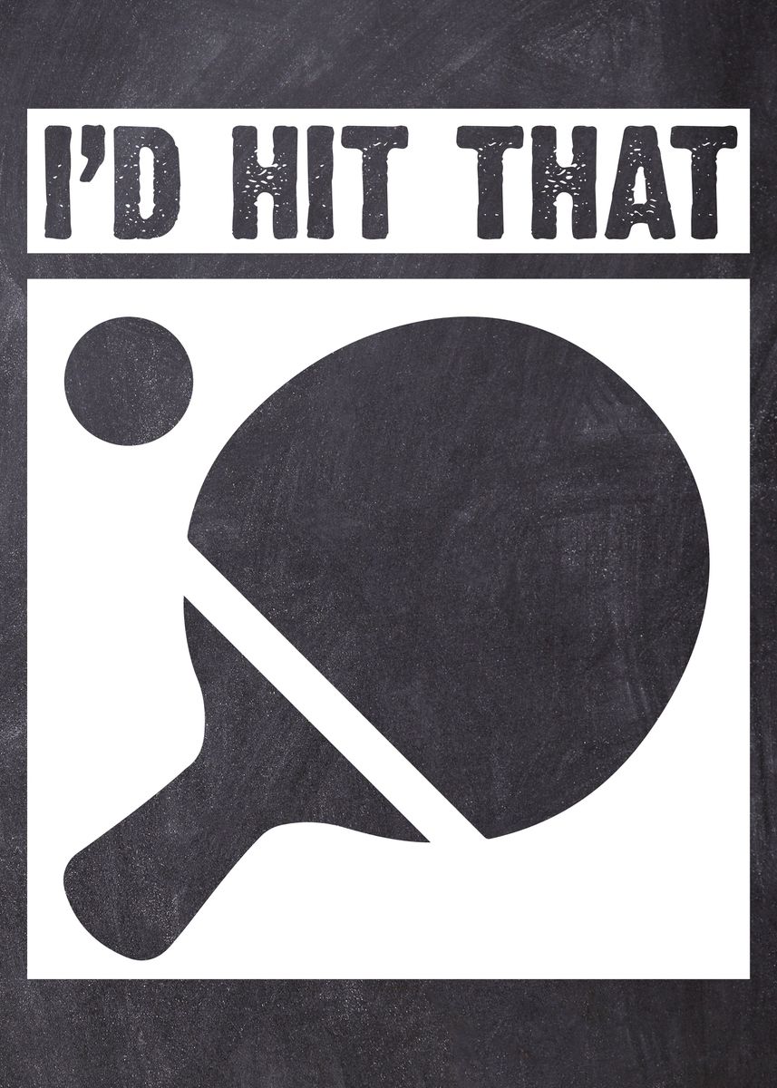 'Funny Ping Pong Tennis Pun' Poster, picture, metal print, paint by ...