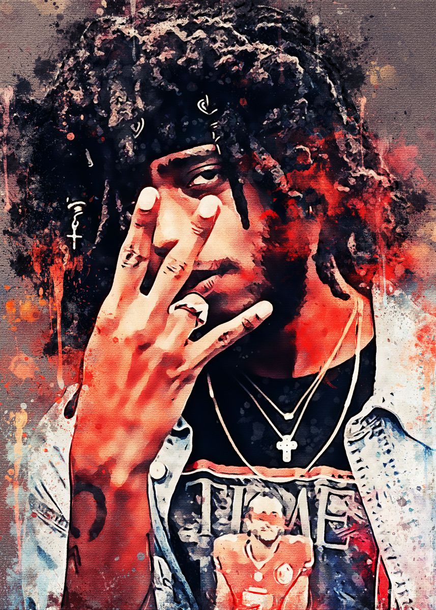 '6lack' Poster, picture, metal print, paint by SA KE | Displate