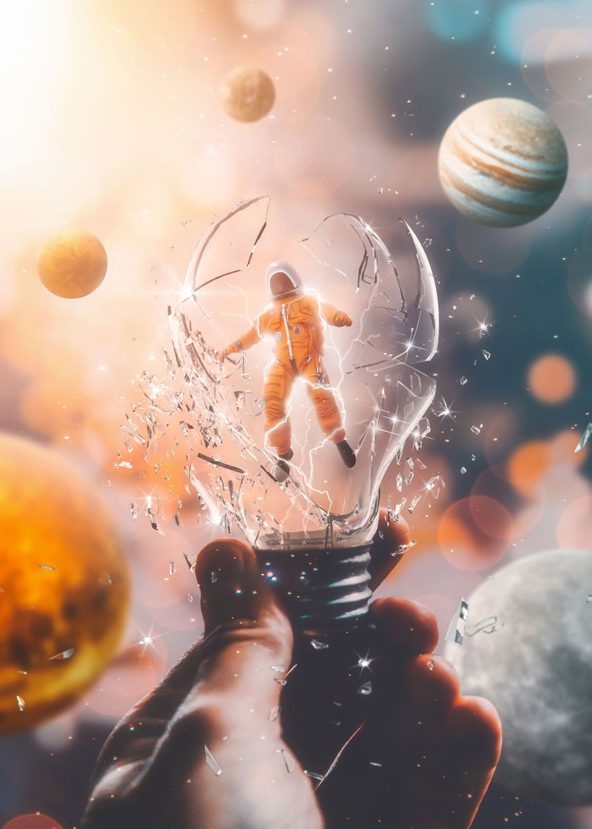 'SPACE POWER' Poster, picture, metal print, paint by MarcoZagara | Displate