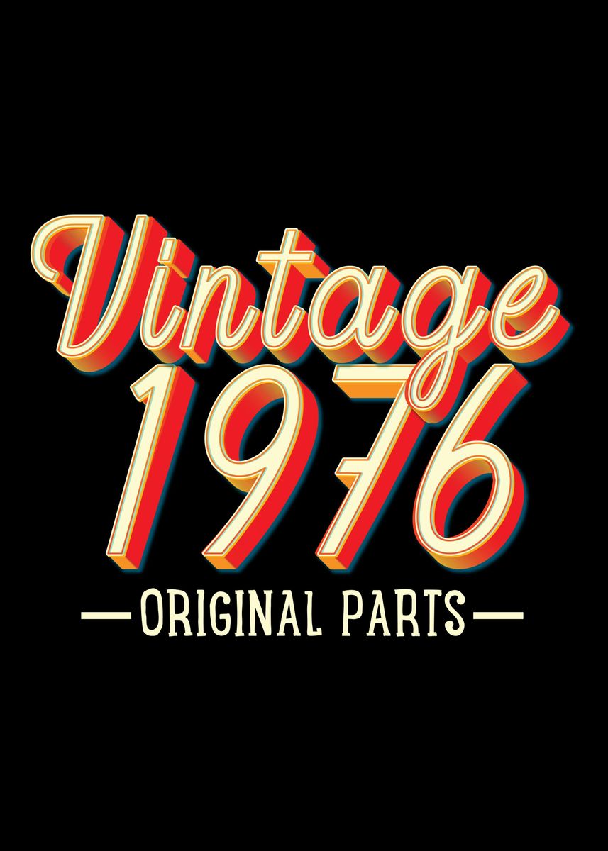 'Vintage 1976' Poster by Cooldruck | Displate