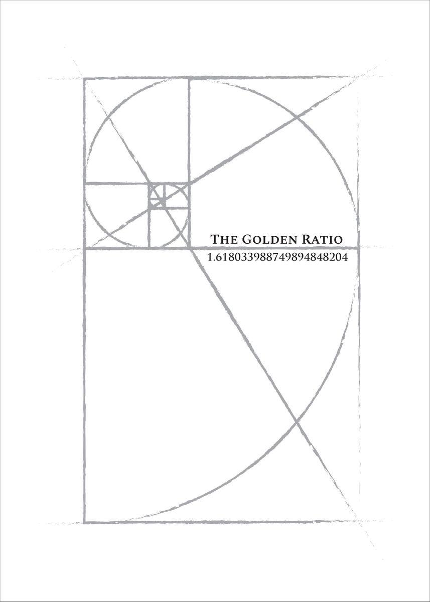 'the golden ratio sketch ' Poster, picture, metal print, paint by taps ...