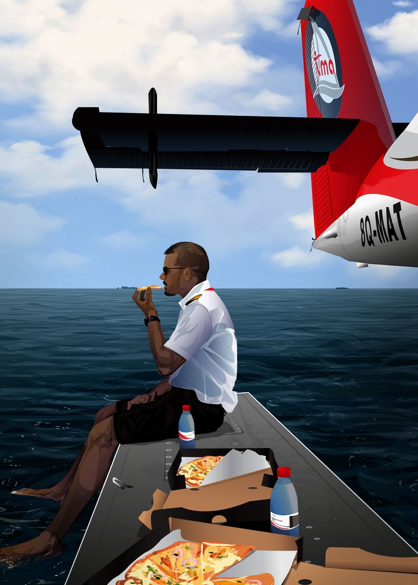 'Chilling Aviator' Poster, picture, metal print, paint by Shamoon ...