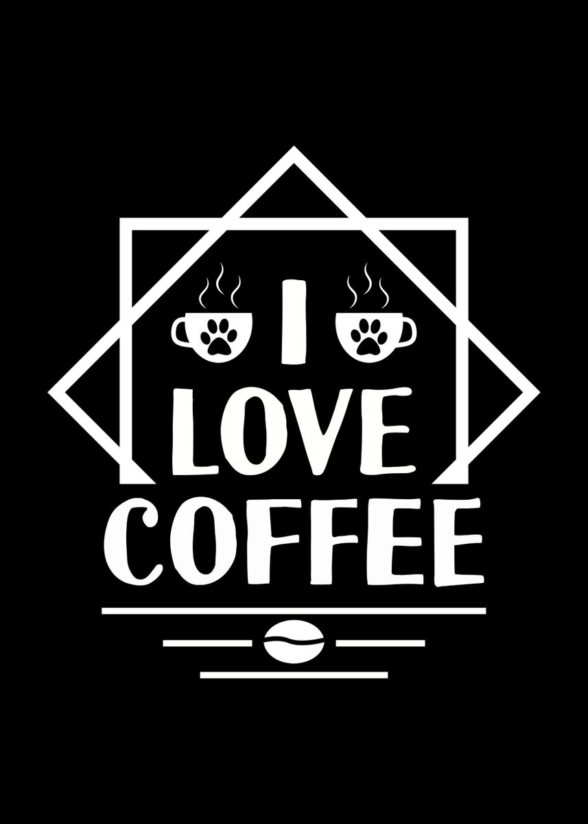 'Coffee caffeine' Poster, picture, metal print, paint by Norden | Displate