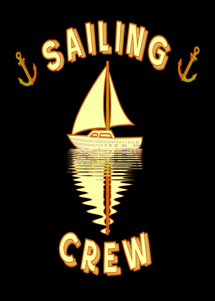 'Sailing crew sailing' Poster, picture, metal print, paint by ...