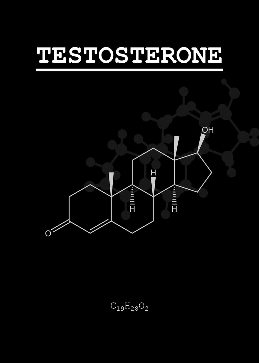 'Testosterone' Poster, picture, metal print, paint by ChemECool | Displate