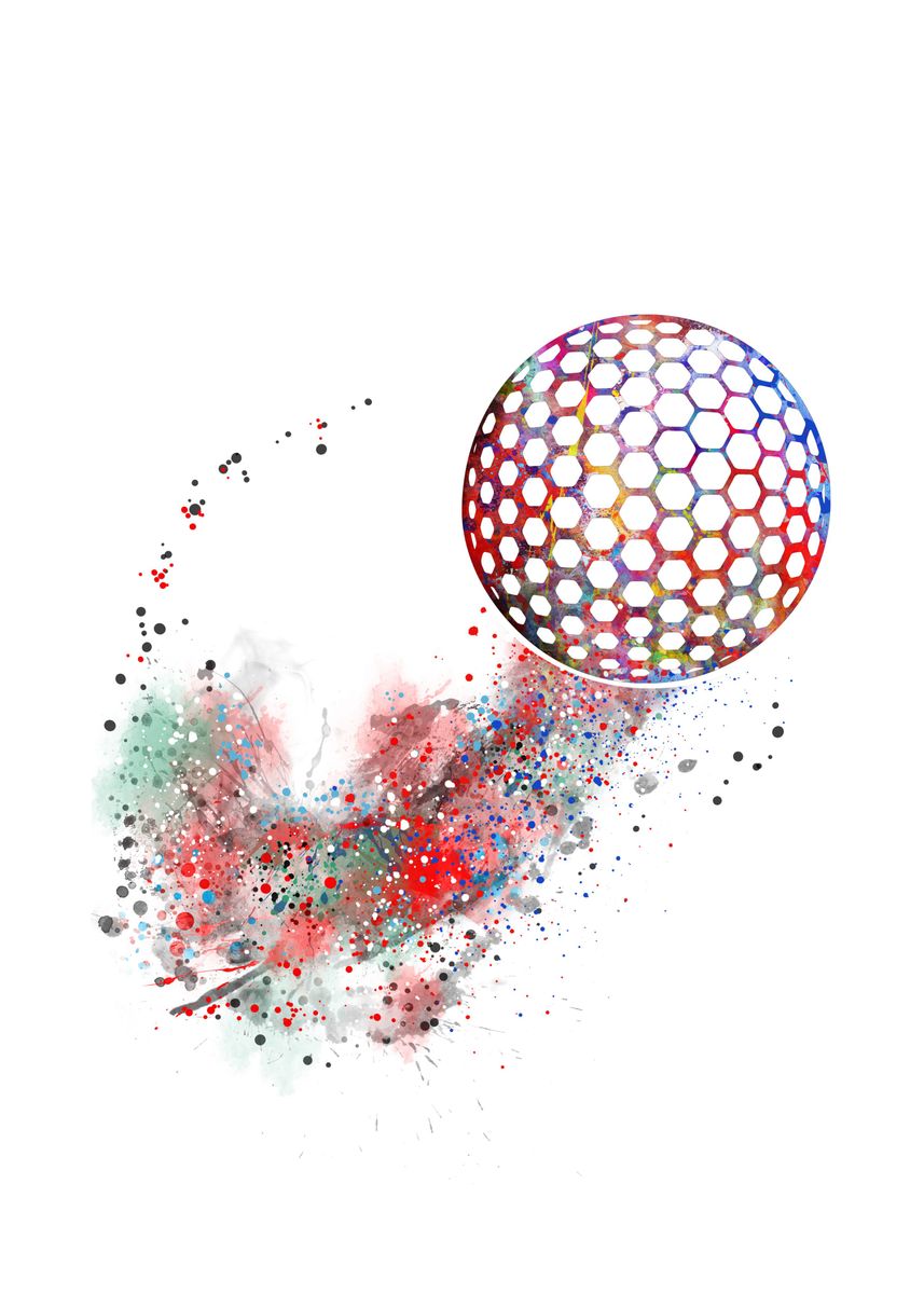 'Golf ball ' Poster, picture, metal print, paint by RosaliasArt | Displate