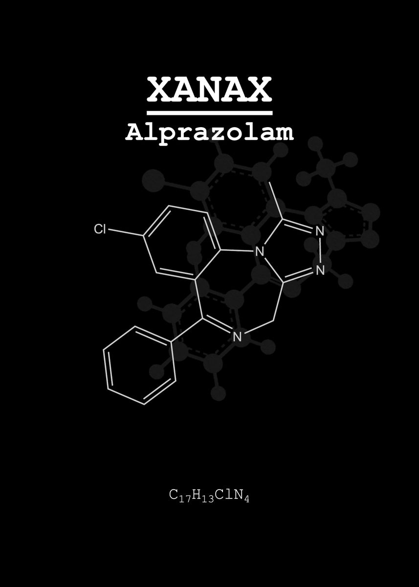 'Xanax' Poster, picture, metal print, paint by ChemECool | Displate