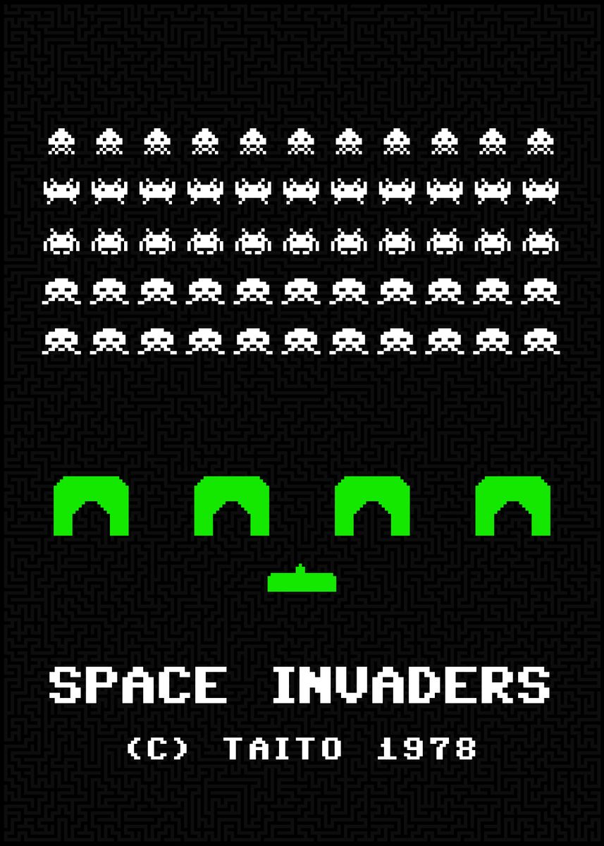 'Space Invaders' Poster, picture, metal print, paint by 7bitretro ...