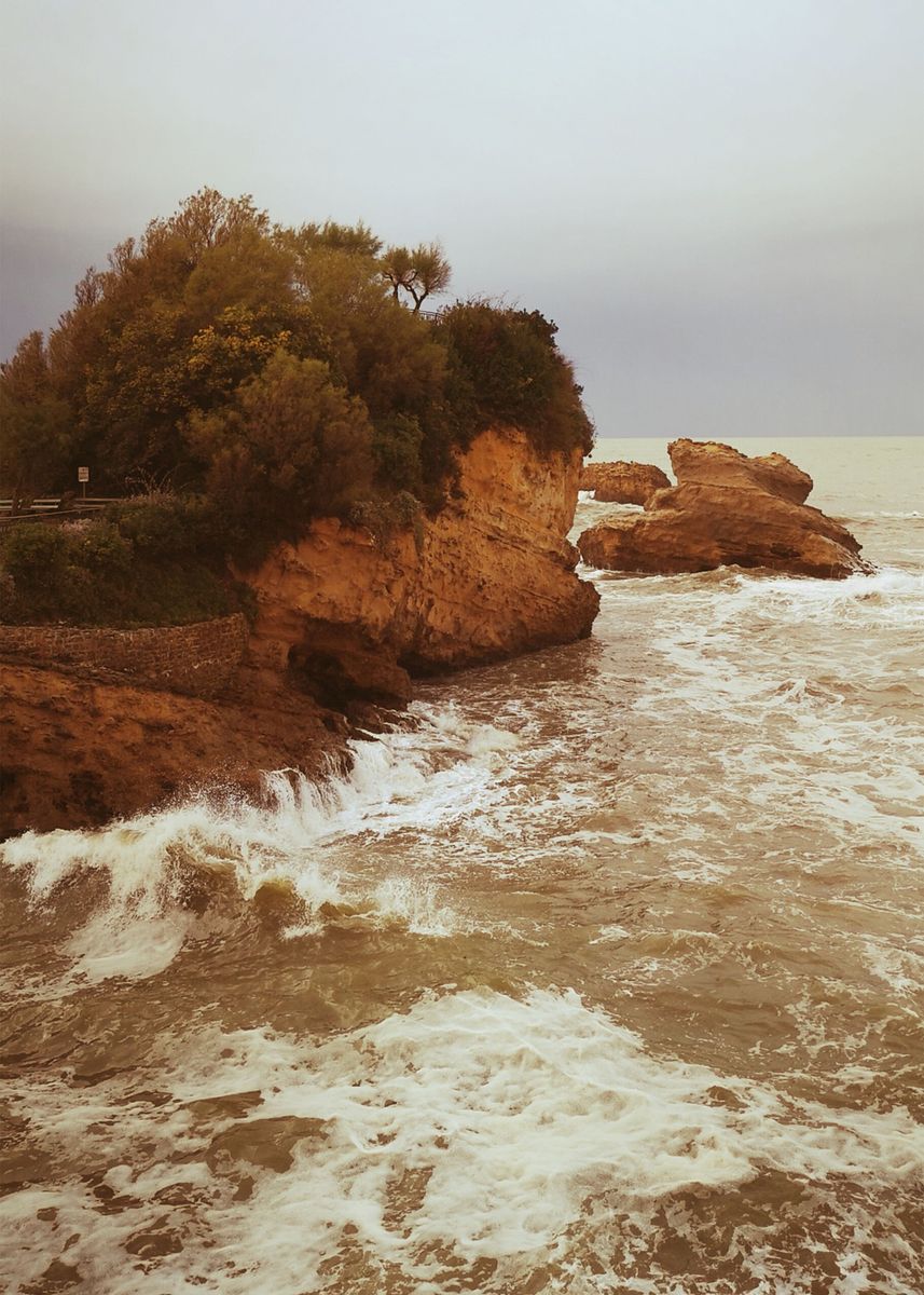 'Biarritz' Poster, picture, metal print, paint by Aude Bernachon | Displate