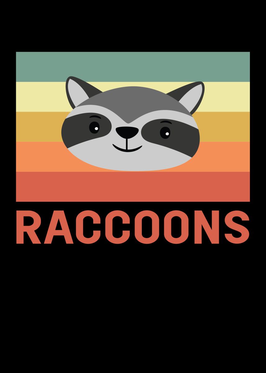 'Raccoons Raccoon Animal' Poster, picture, metal print, paint by Mooon ...