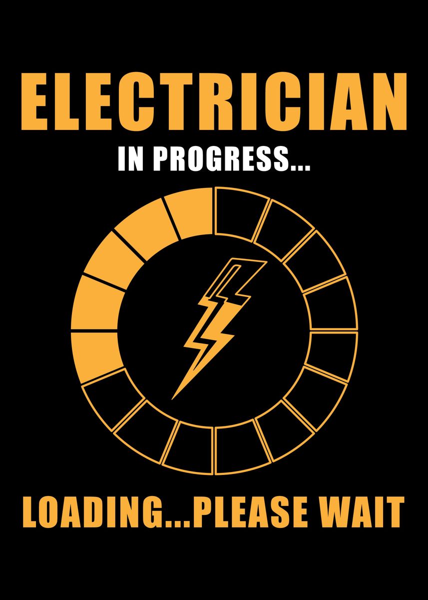 'Electrician in progress' Poster, picture, metal print, paint by ...