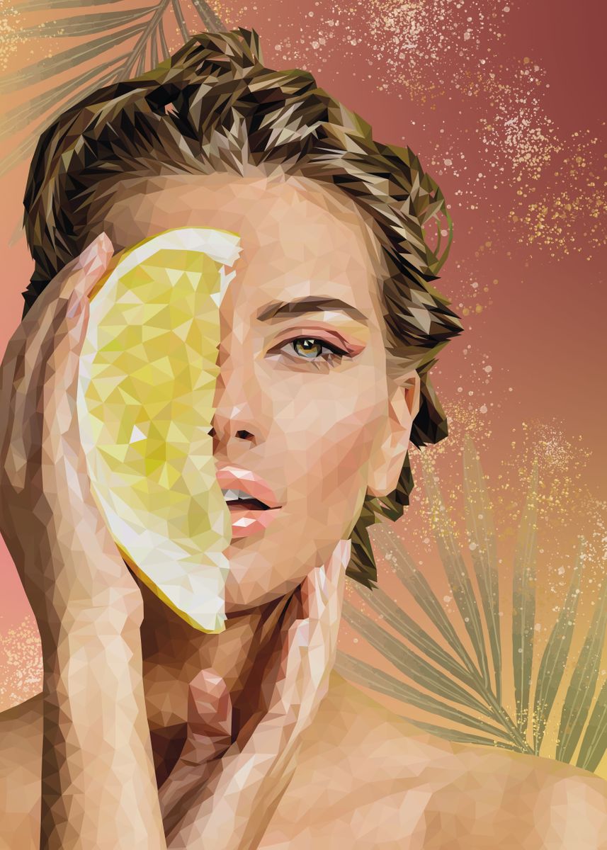 'Pomelo' Poster, picture, metal print, paint by Verena Tapper | Displate