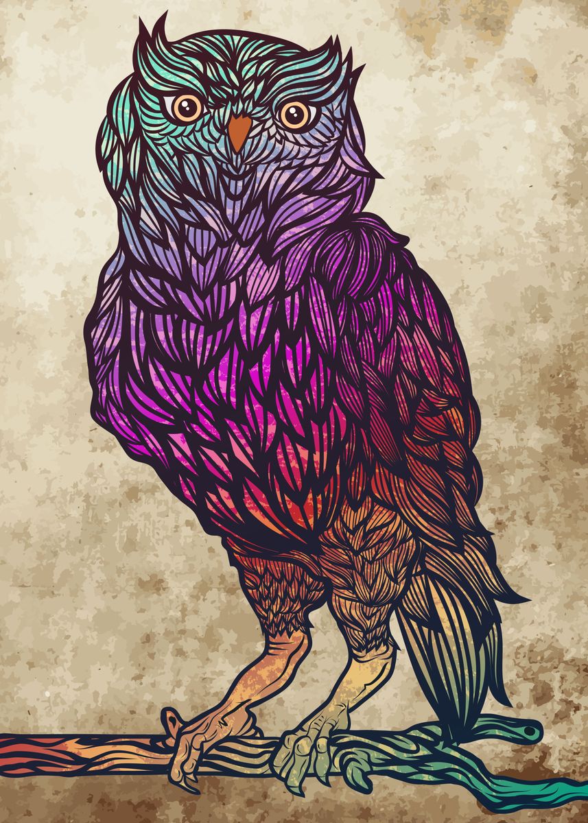 'owl natural' Poster by idrus salam | Displate